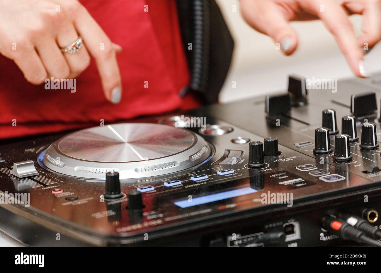 DJ mixer at nightclub party Stock Photo - Alamy