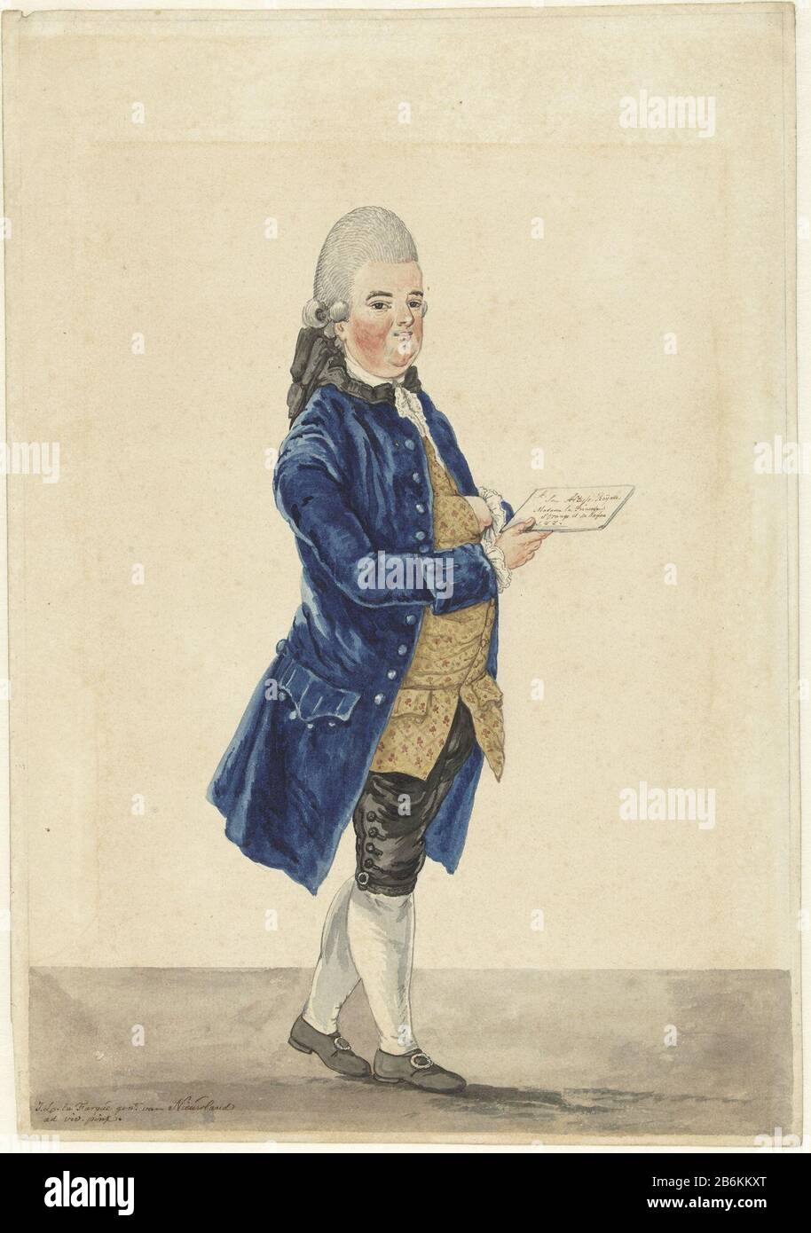 A valet Costumes of the court of William V (series title) Suit Study of ...