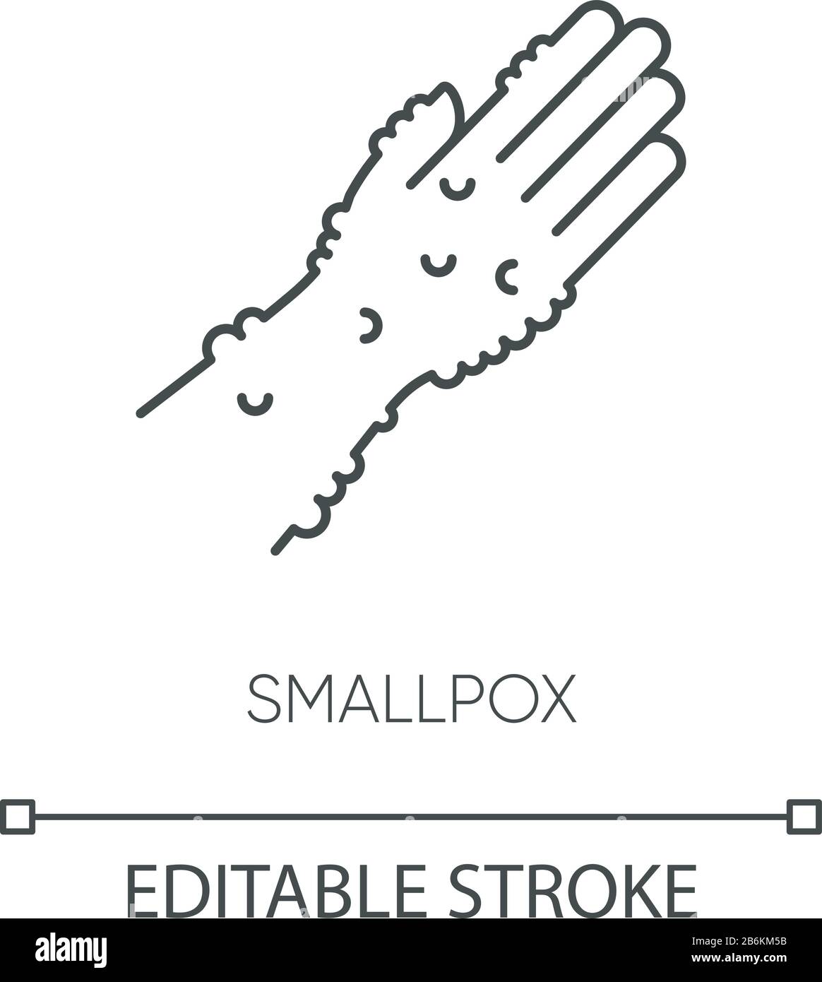Smallpox pixel perfect linear icon. Thin line customizable illustration ...