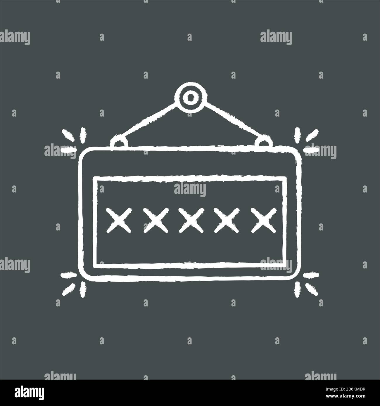 Signboard chalk white icon on black background. Night club ...