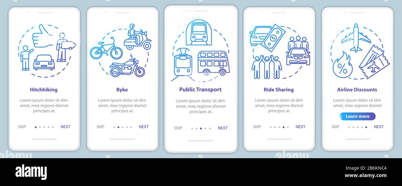 Blue budget bus Stock Vector Images - Alamy