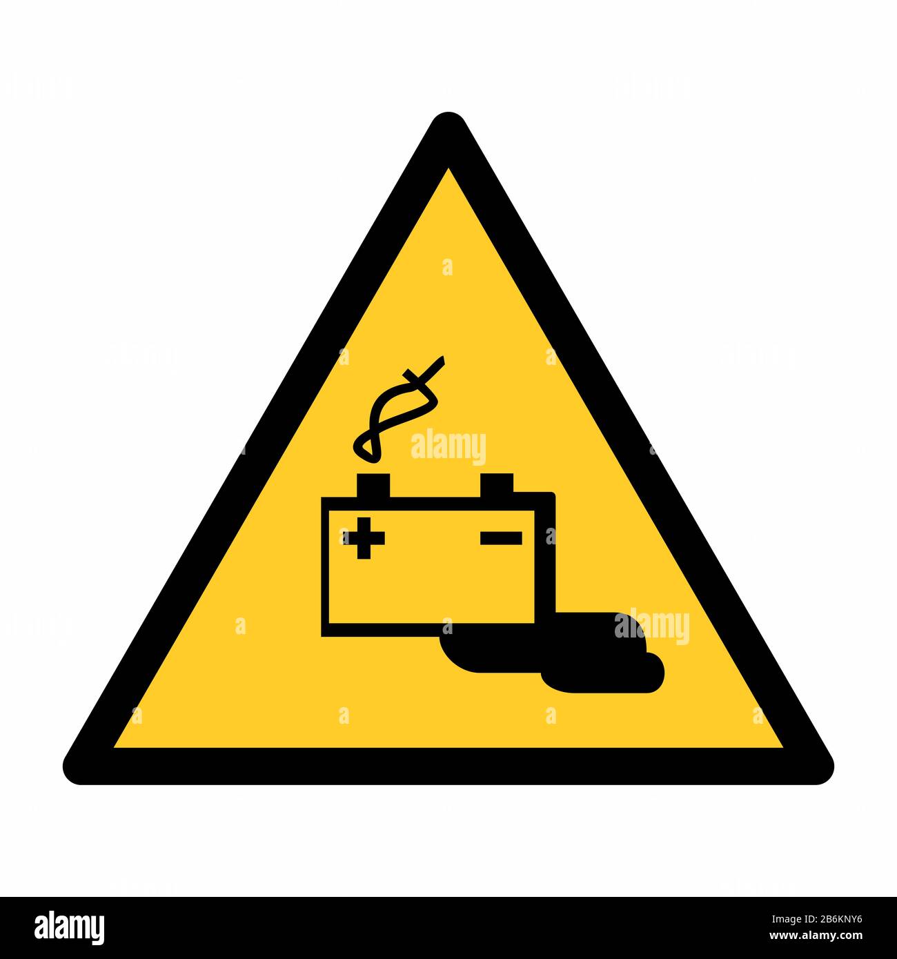 Loading Batteries Warning Sign Stock Vector Image & Art - Alamy