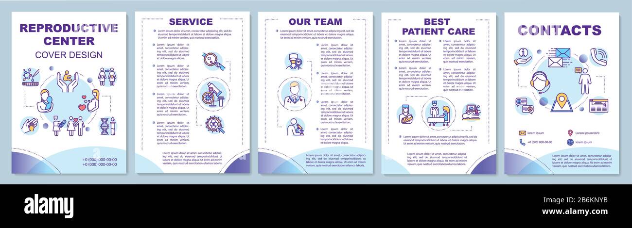 Reproductive center brochure template. Infertility treatment clinic ...