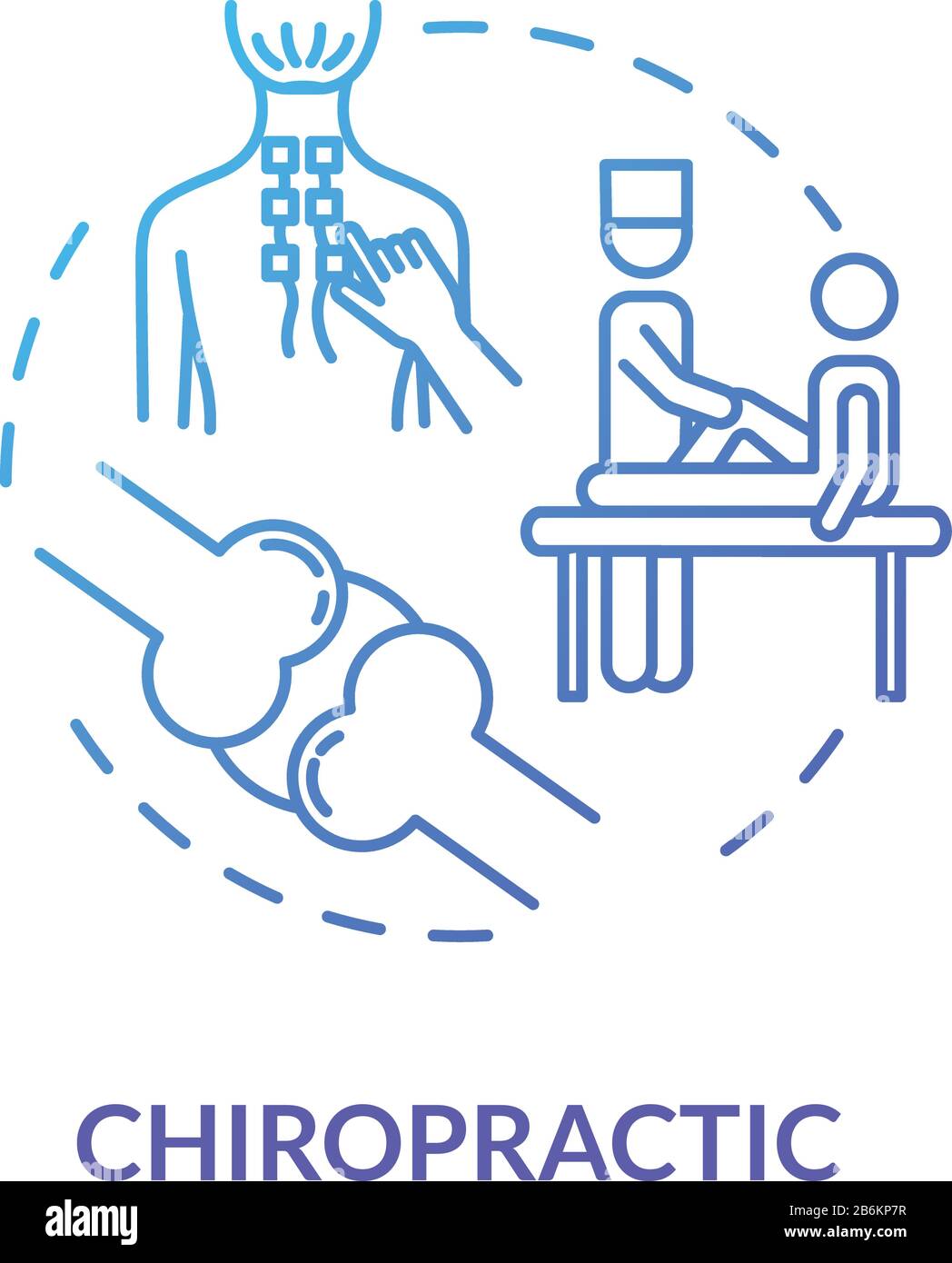 Chiropractic concept icon. Complementary medicine idea thin line ...