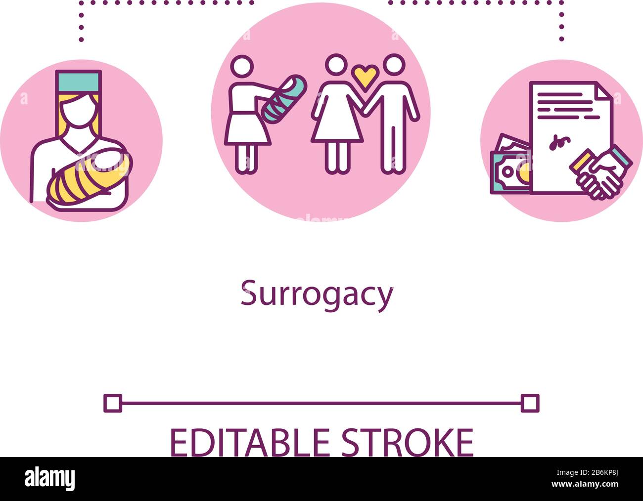 Surrogacy concept icon. Planning family. Infertility help. Surrogate ...