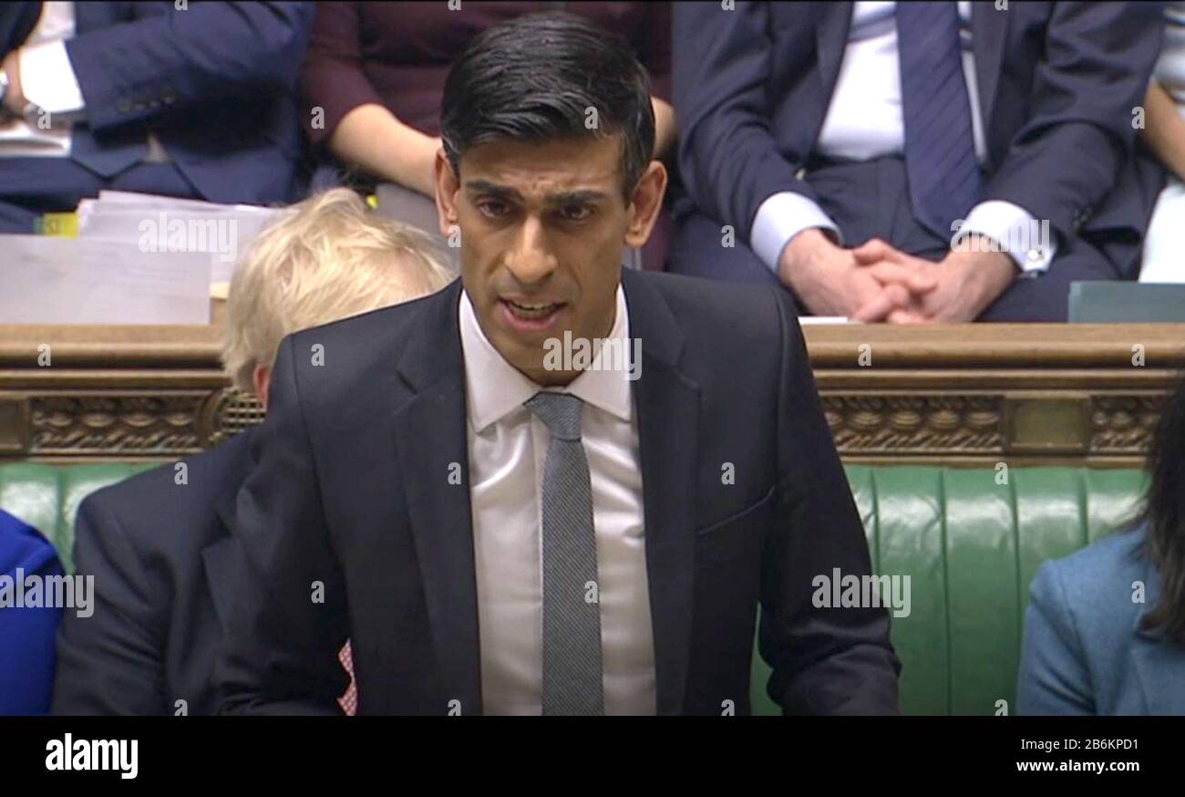 Chancellor Rishi Sunak delivers his Budget in the House of Commons ...