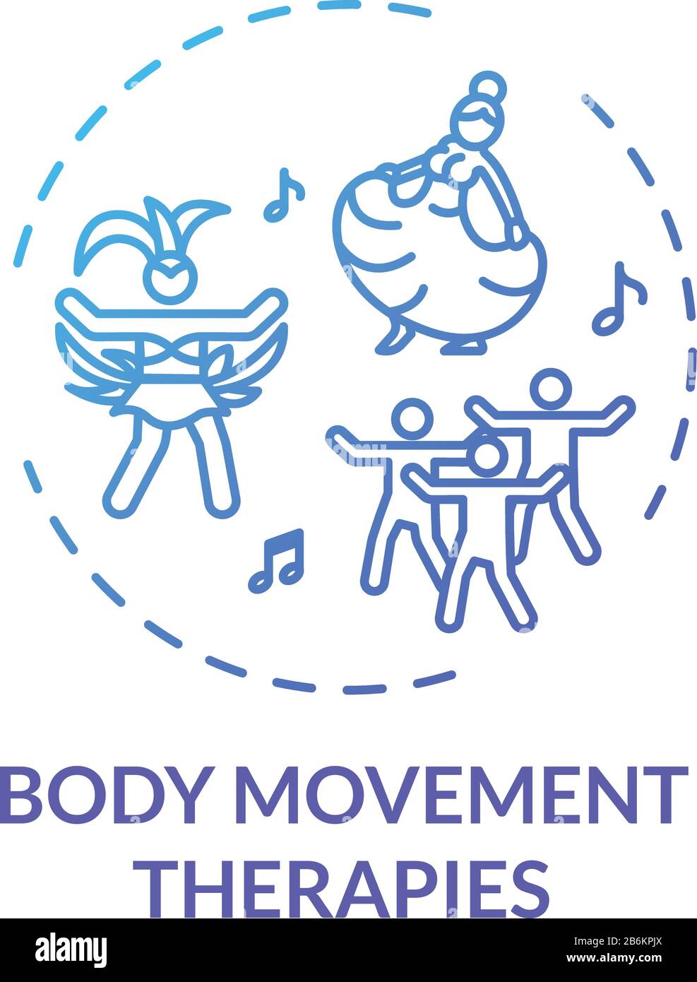 Body movement therapies concept icon. Alternative medicine, active ...