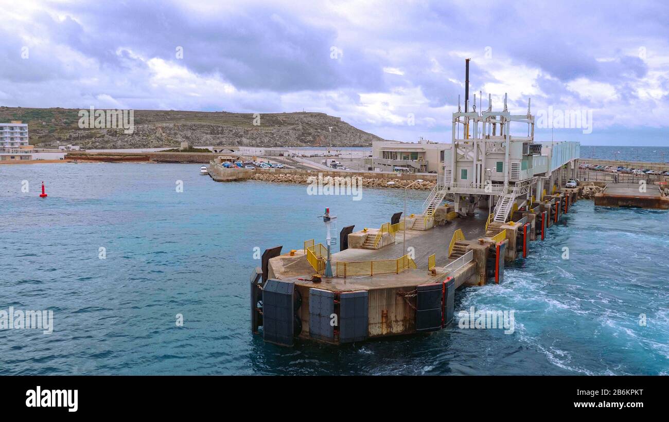 Gozo Ferry Terminal on the Island of Malta - MALTA, MALTA - MARCH 5 ...