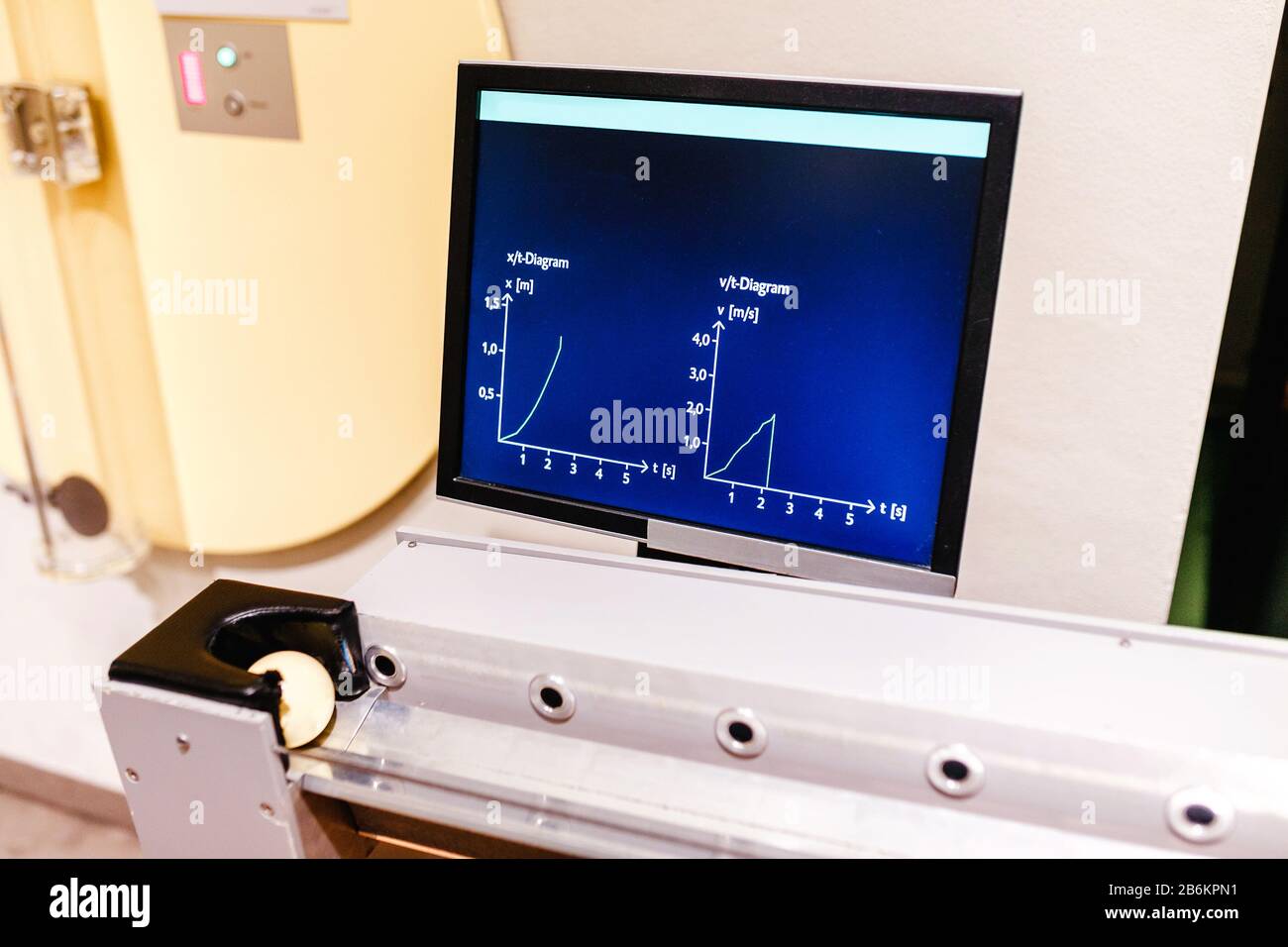 Monitor with the diagram in science laboratory, the concept of ...