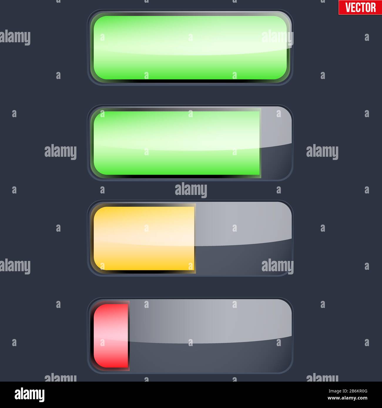 Ui battery design Stock Vector Images - Alamy