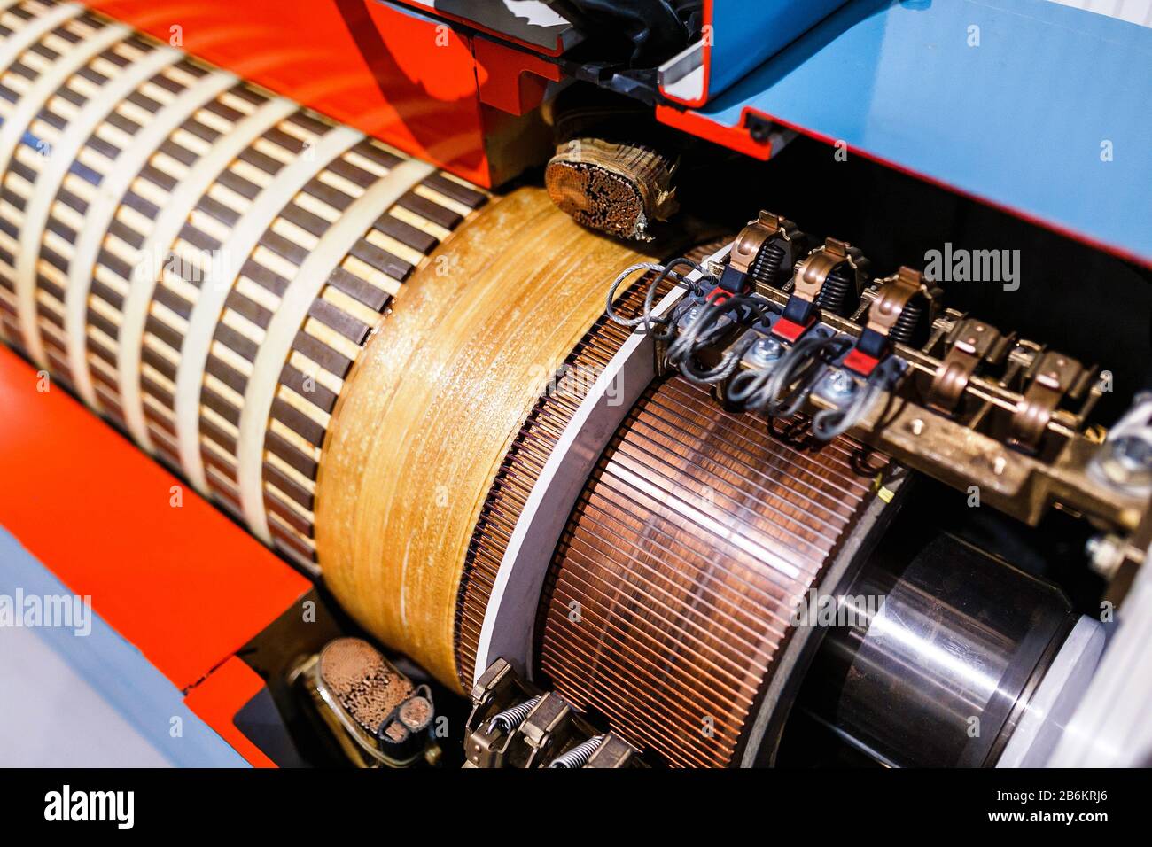Old round motor rotor with electro system Stock Photo - Alamy