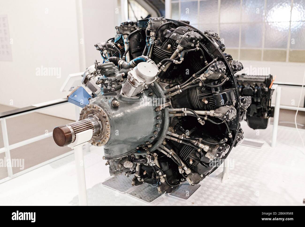 Aircraft engine dismantled indoors Stock Photo - Alamy