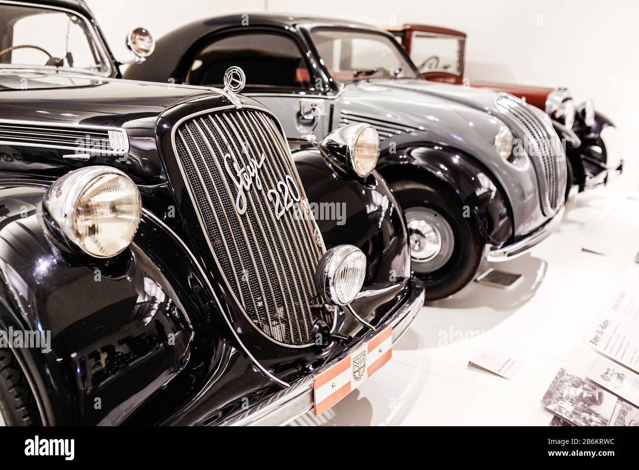 23 MARCH 2017, VIENNA, AUSTRIA: Vintage retro car in technical museum ...