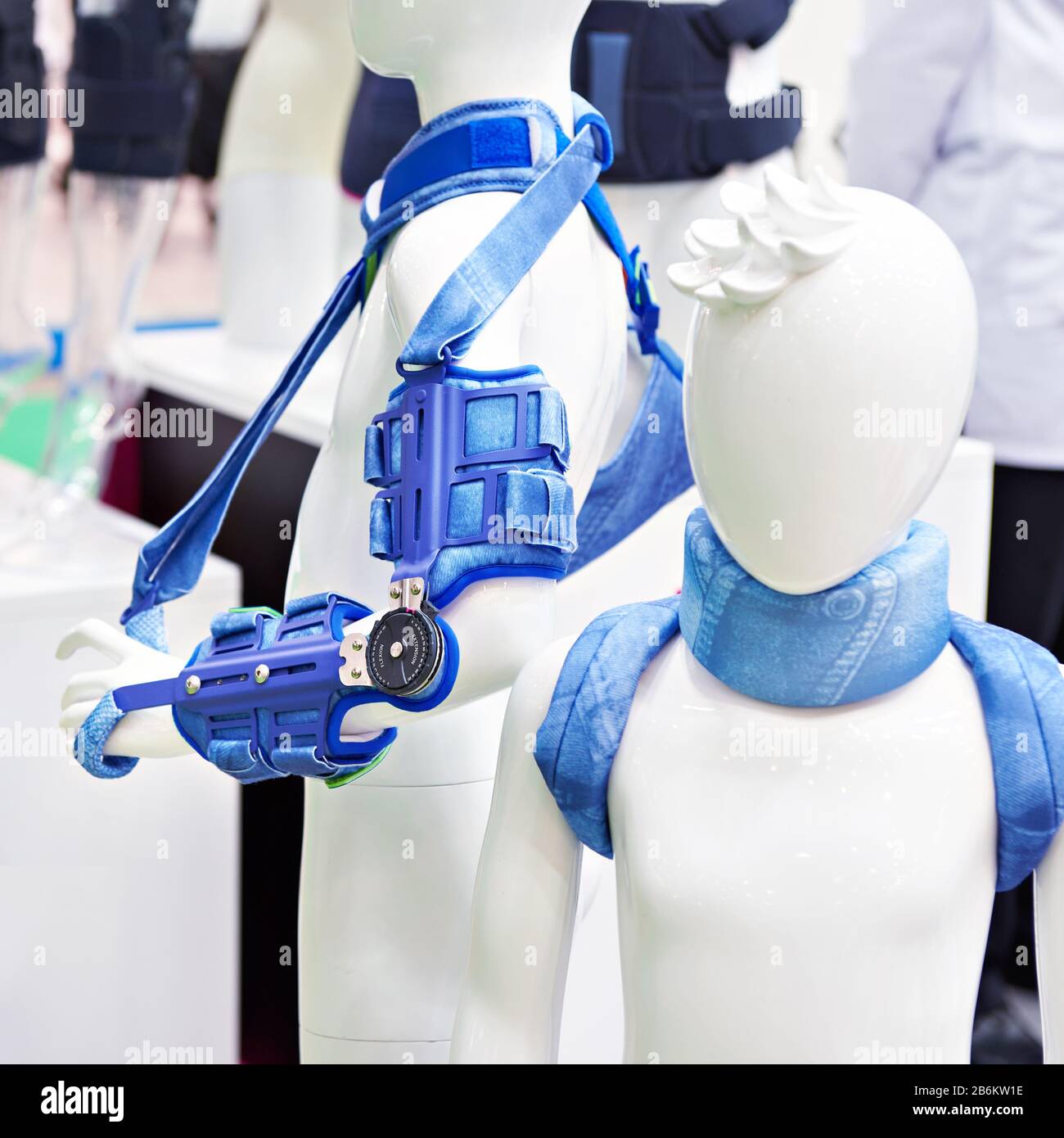 Children adjustable elbow orthosis and neck collar Stock Photo - Alamy