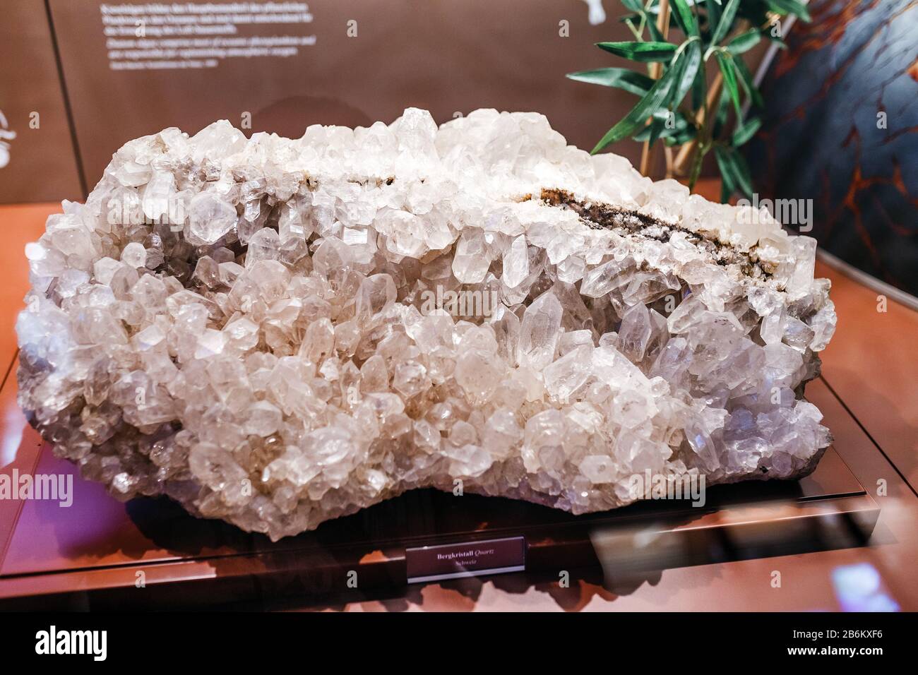 Big quartz crystal in museum Stock Photo - Alamy