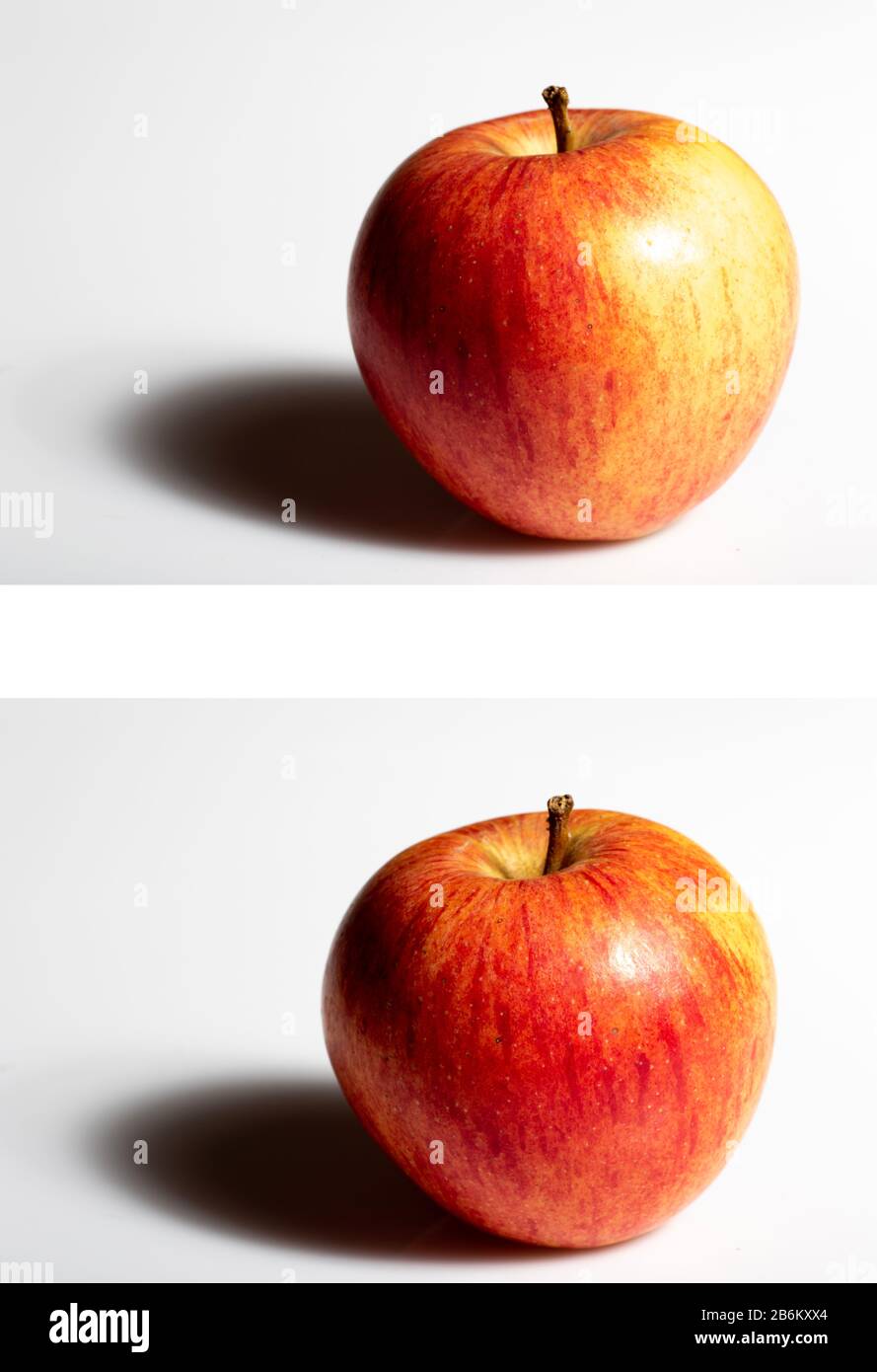 Apple on white background Stock Photo - Alamy