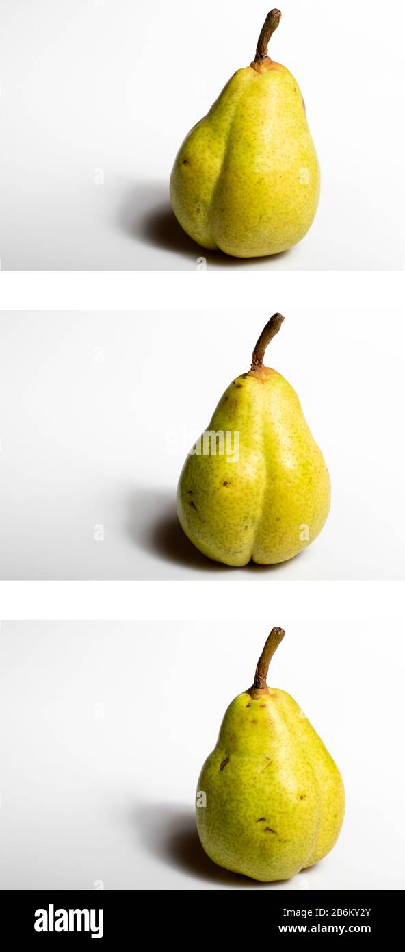Pear fruit on white background Stock Photo - Alamy