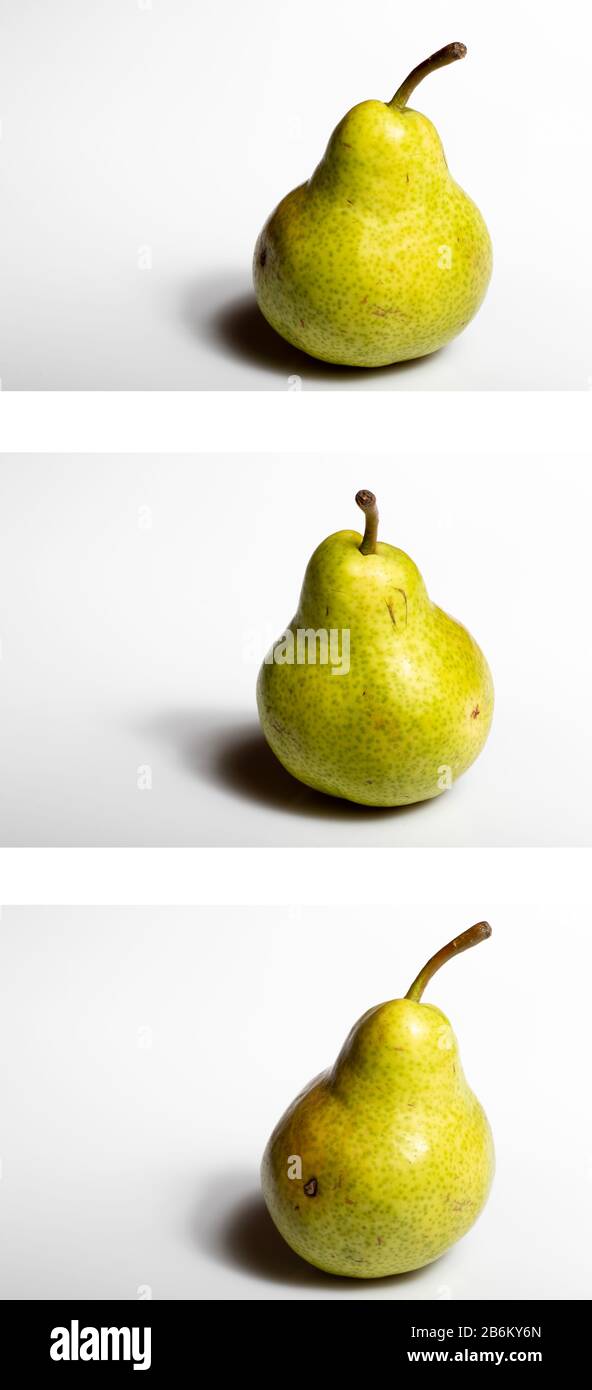 Pear fruit on white background Stock Photo - Alamy