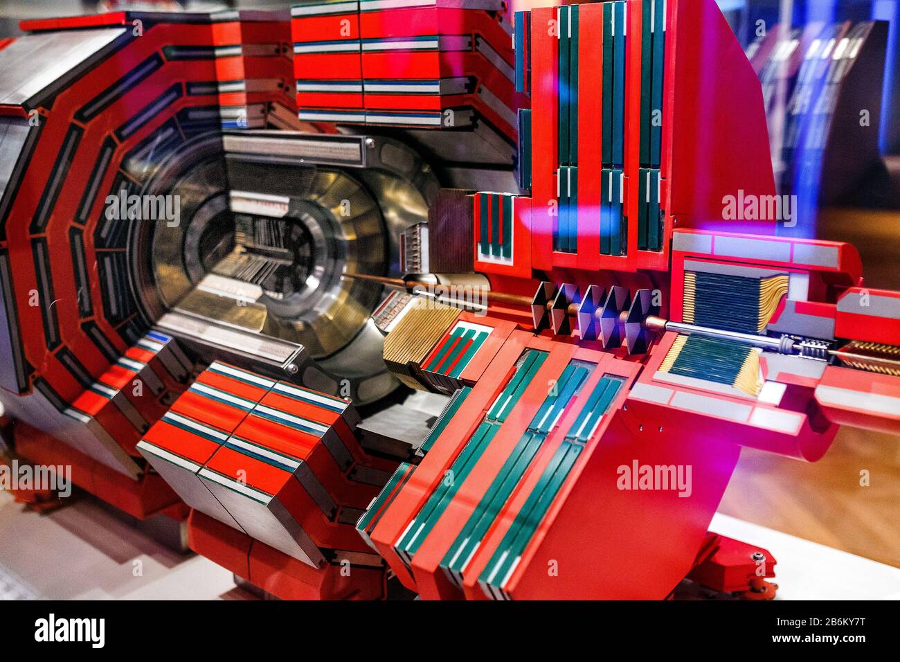 The hadron collider model in the section Stock Photo - Alamy