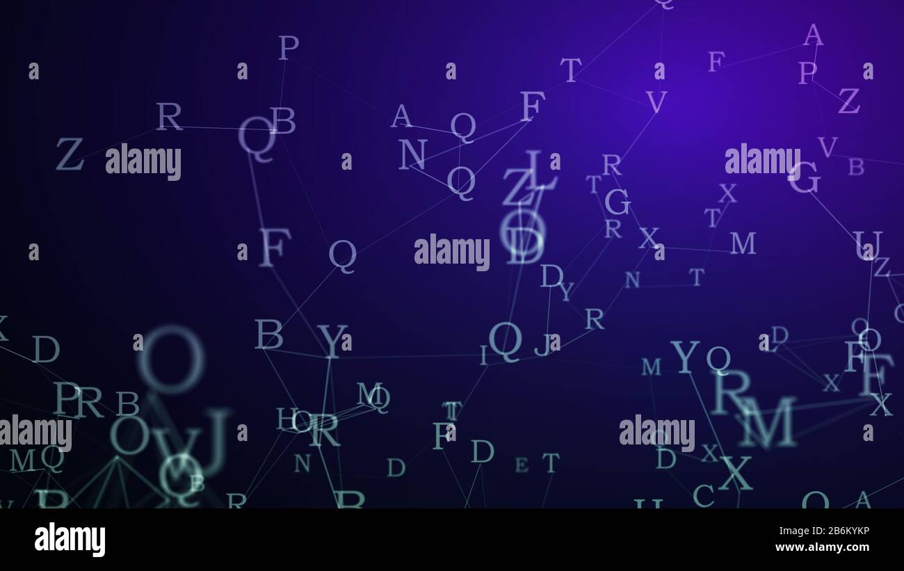 Abstract alphabet ornament on color background. Education writing ...