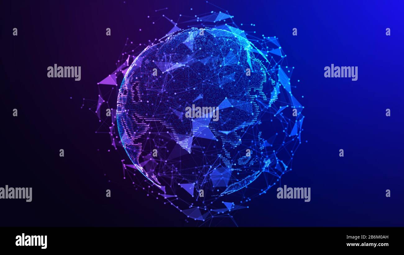 Global network connection. Concept background with planet Earth ...