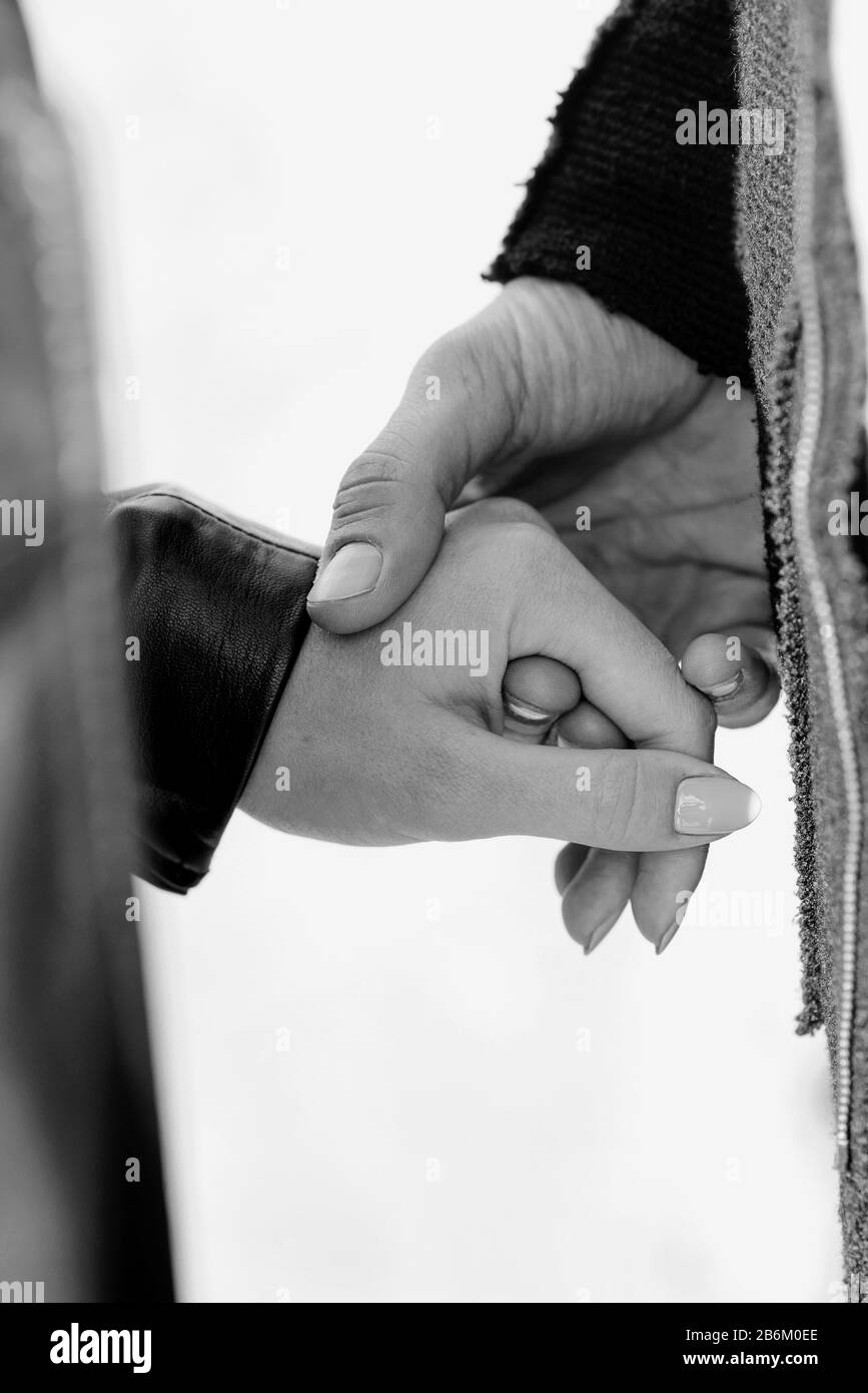 hands of two people in love. Love, support, friendship and relationship ...