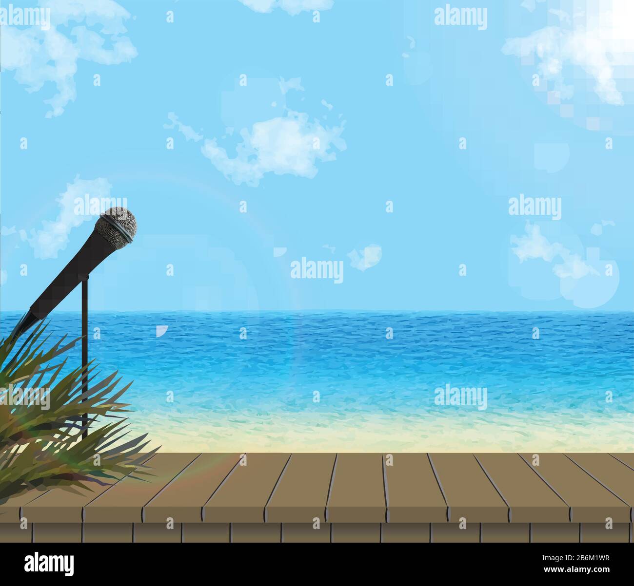 Outdoor summer beach table Stock Vector Images - Alamy