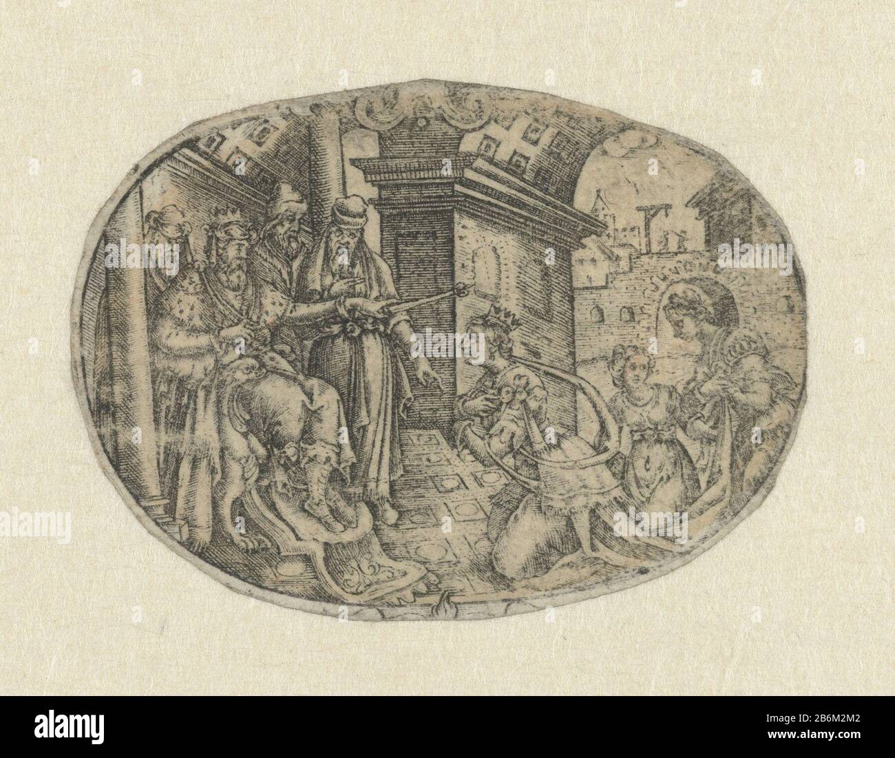 Esther voor Ahasverus left is king Ahasuerus on his throne, his hand ...