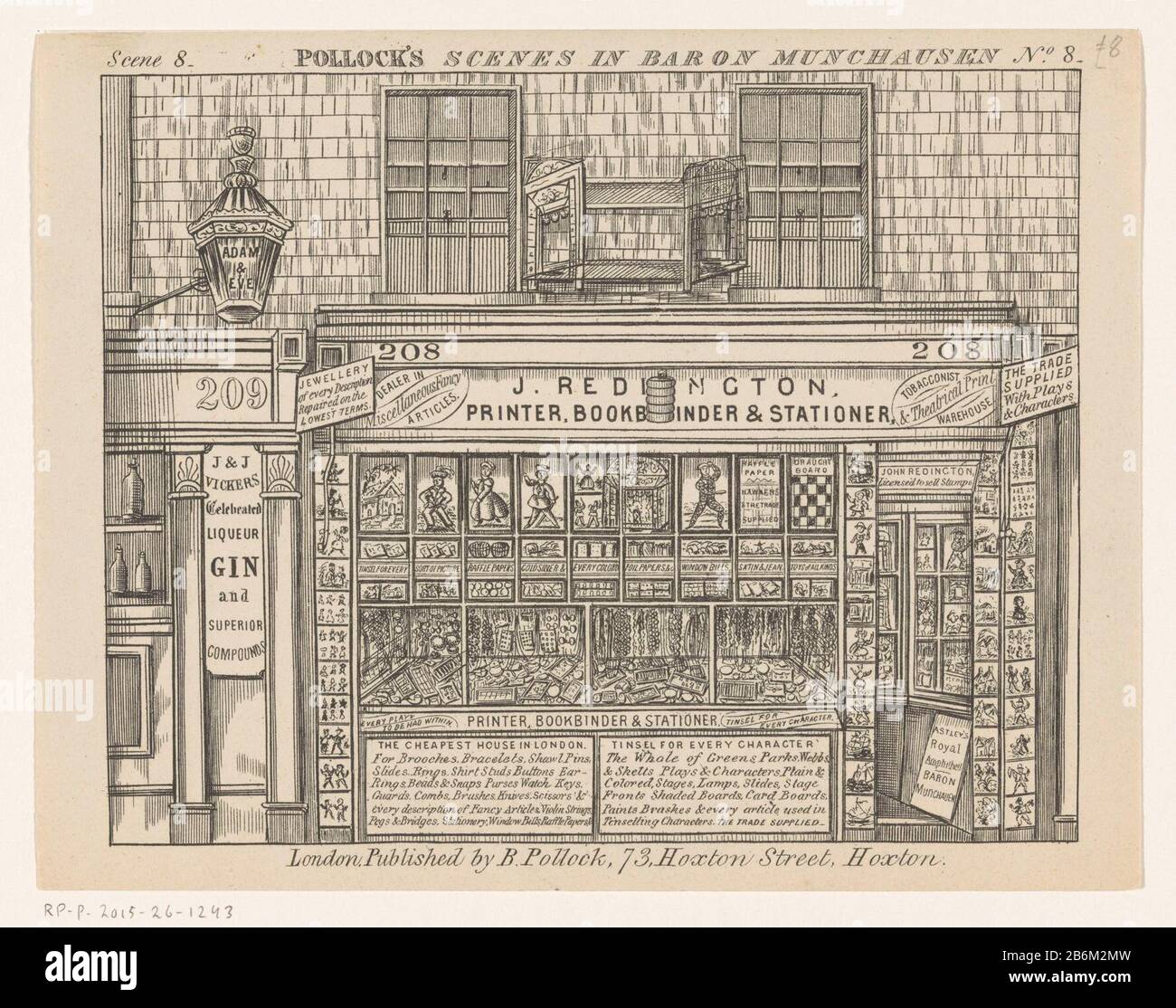 Top Right numbered: No. 8; top left scene 8. Manufacturer : printmaker ...
