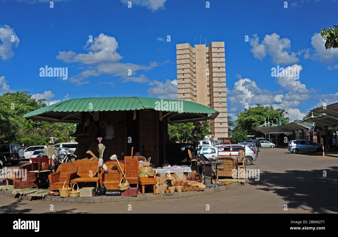 Simbabwe. 19th Feb, 2020. Buildings in the city of Bulawayo in Zimbabwe ...