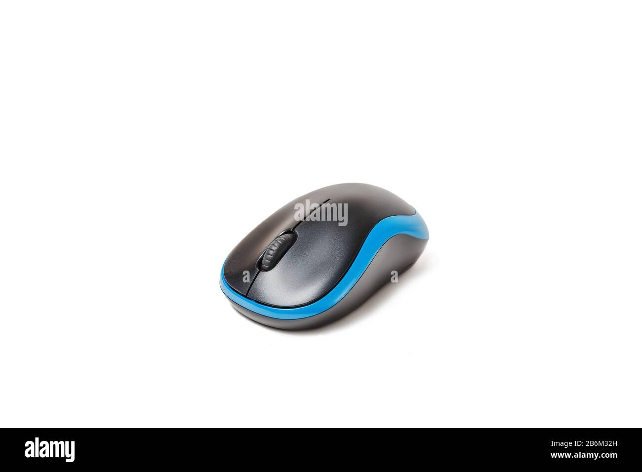 Blue modern wireless mouse isolated Stock Photo - Alamy