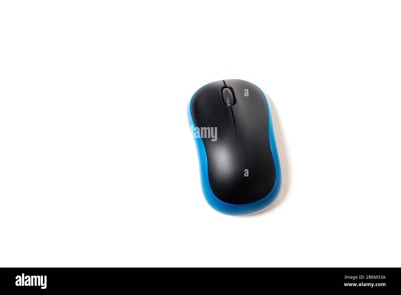 Blue modern wireless mouse isolated Stock Photo - Alamy