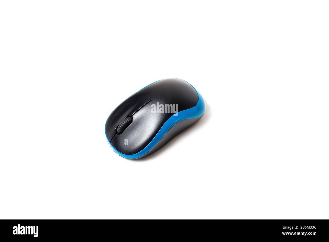 Blue modern wireless mouse isolated Stock Photo - Alamy