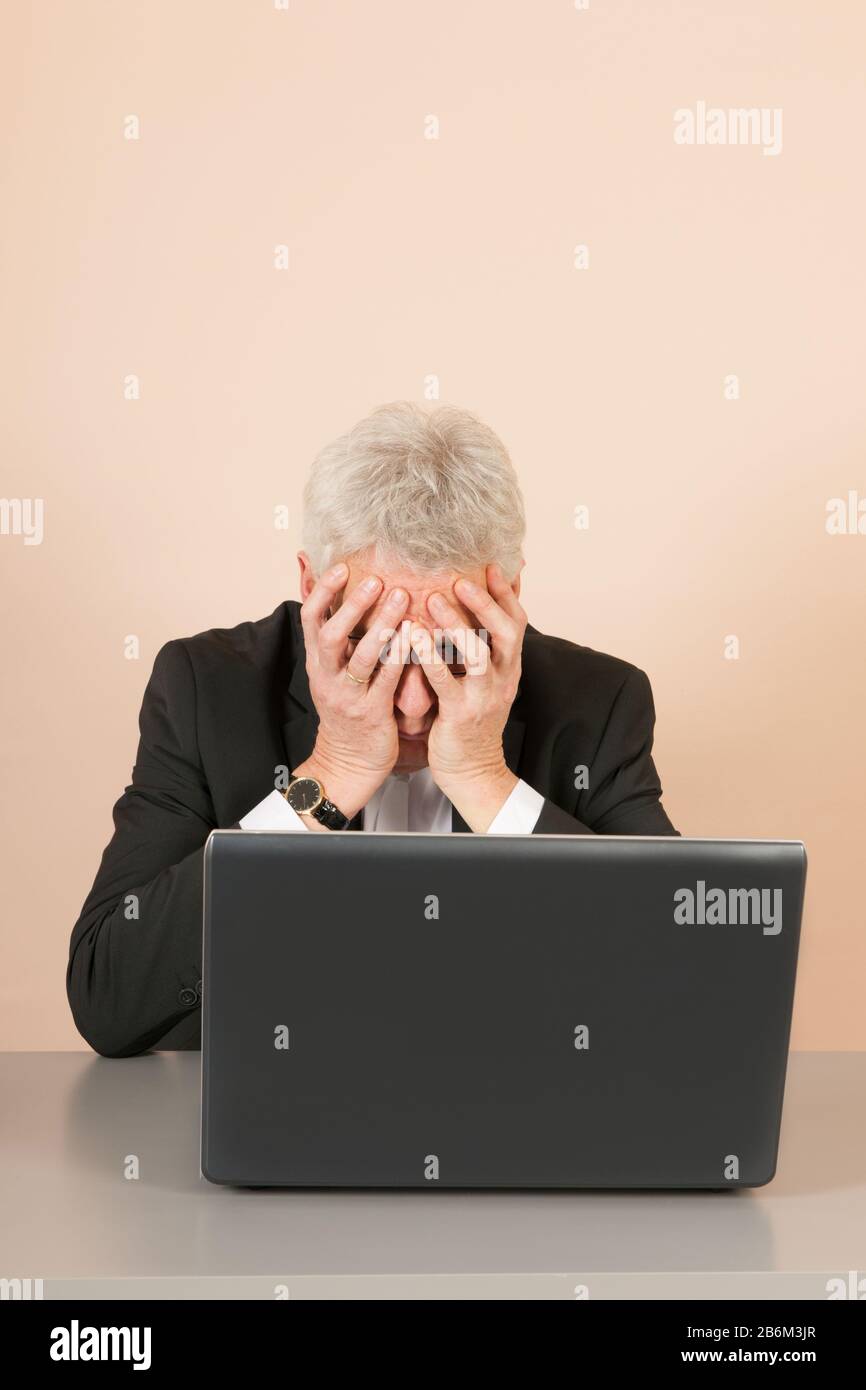 Man Crying At Computer