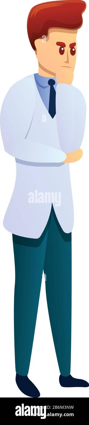 Doctor thinking icon. Cartoon of doctor thinking vector icon for web ...