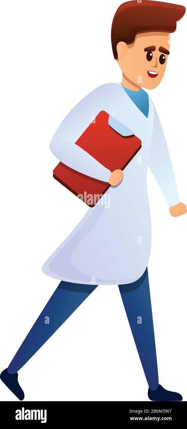Podiatrist working icon. Cartoon of podiatrist working vector icon for ...