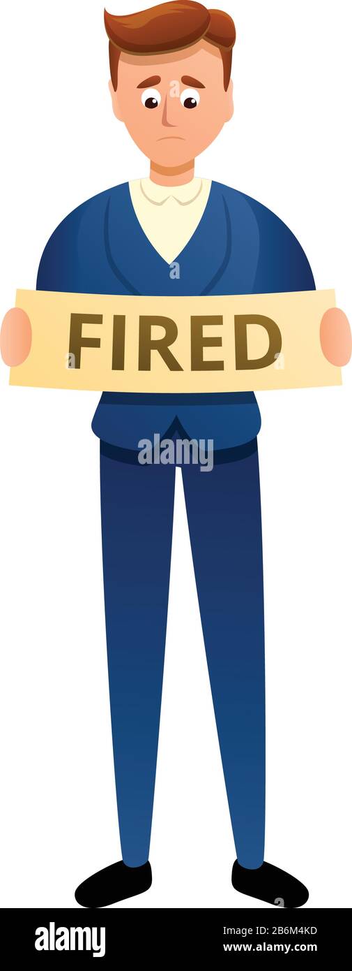 Fired office worker icon. Cartoon of fired office worker vector icon ...