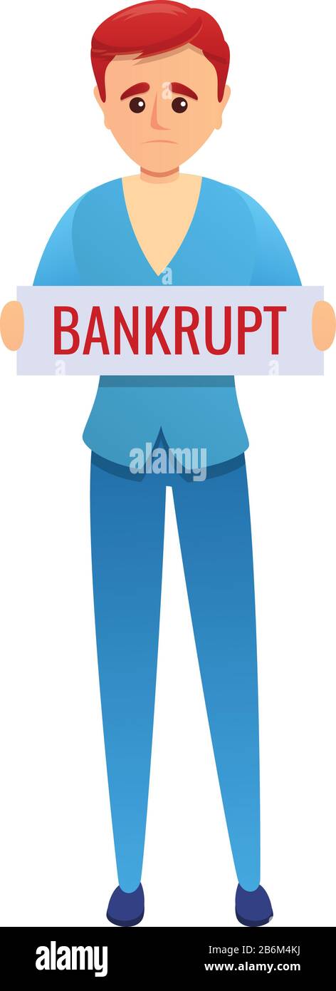 Bankrupt worker icon. Cartoon of bankrupt worker vector icon for web ...