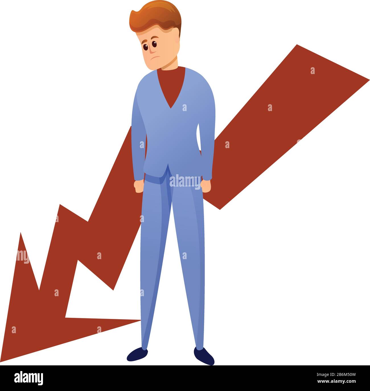 Bankrupt icon. Cartoon of bankrupt vector icon for web design isolated ...