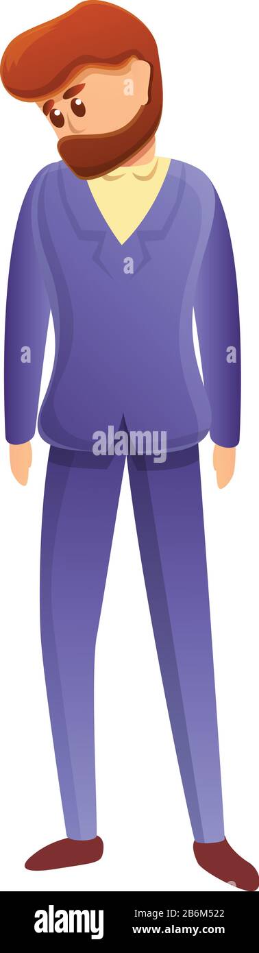 Sad bankrupt man icon. Cartoon of sad bankrupt man vector icon for web ...