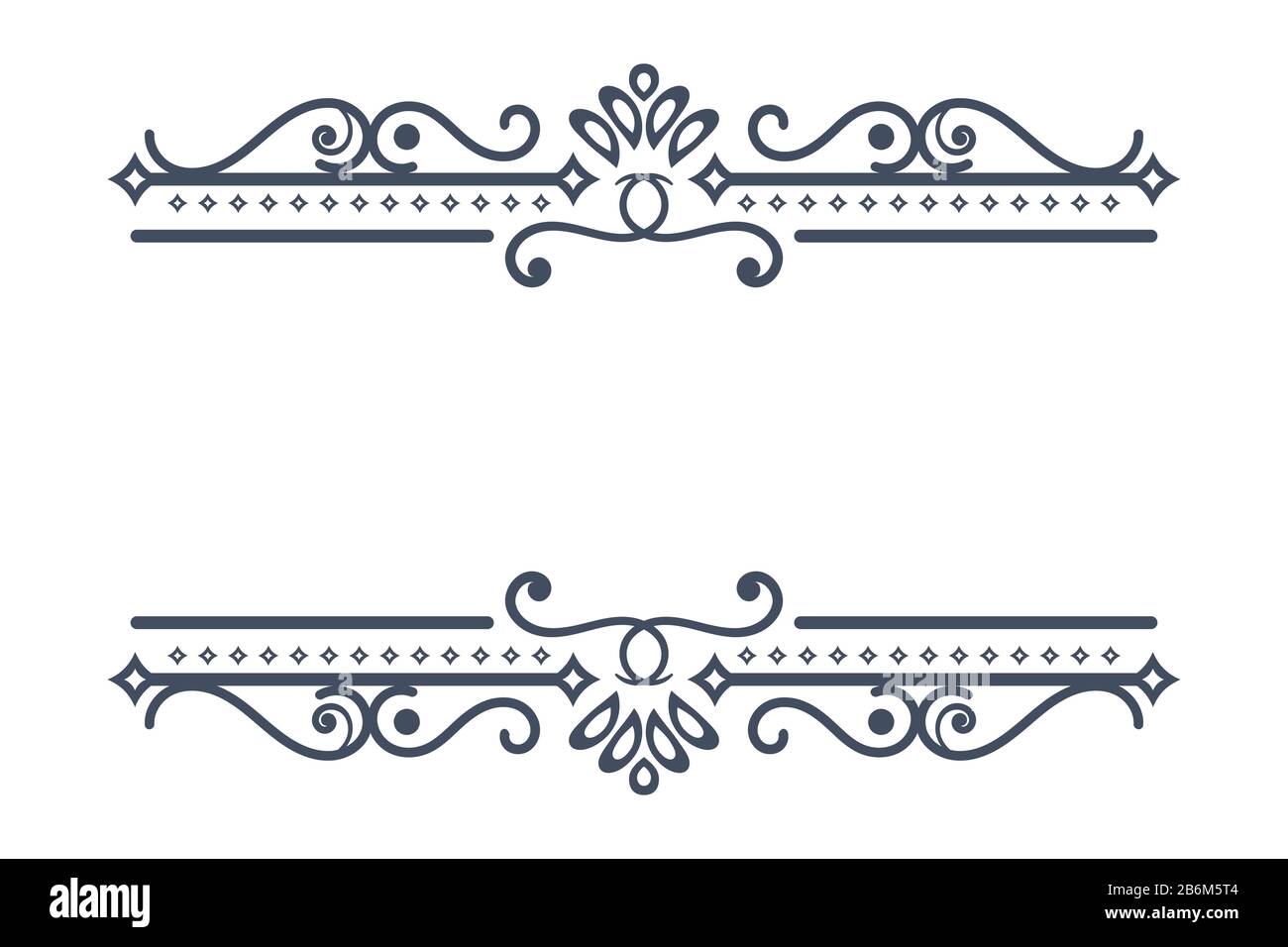 Text floral decorations. Symmetric typographic elements isolated on ...