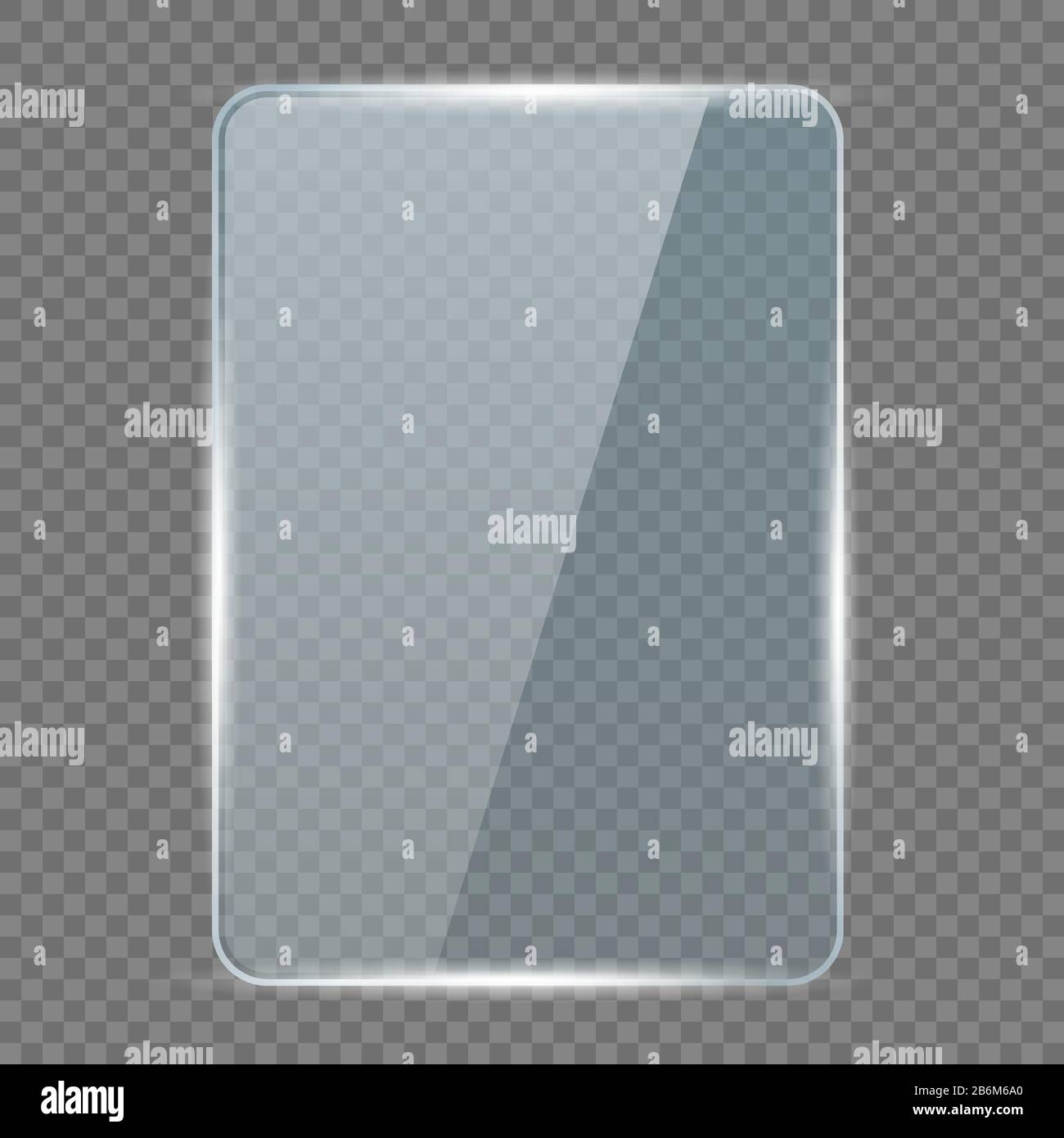 Glass transparent rectangle plate isolated Stock Vector Image & Art - Alamy