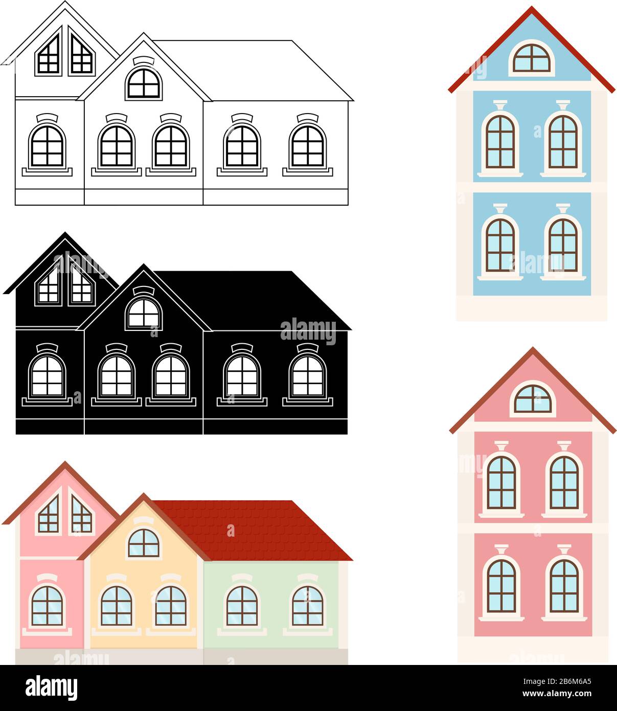 House building houses villa real Cut Out Stock Images & Pictures - Alamy