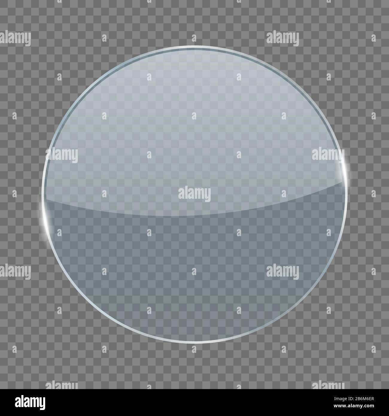 Glass transparent round plate isolated Stock Vector Image & Art - Alamy