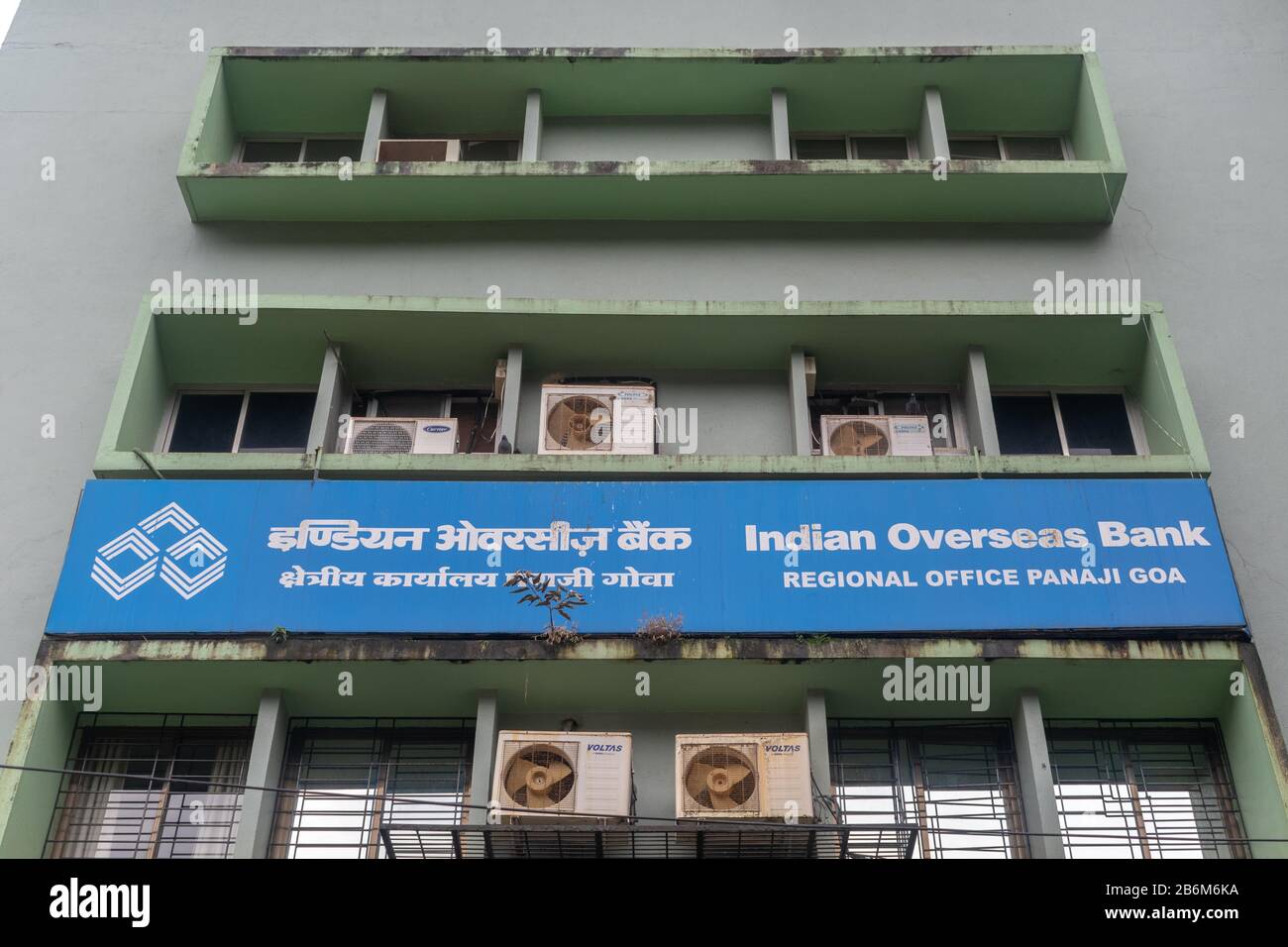 Indian Overseas bank building, Panjim, Goa, India Stock Photo - Alamy