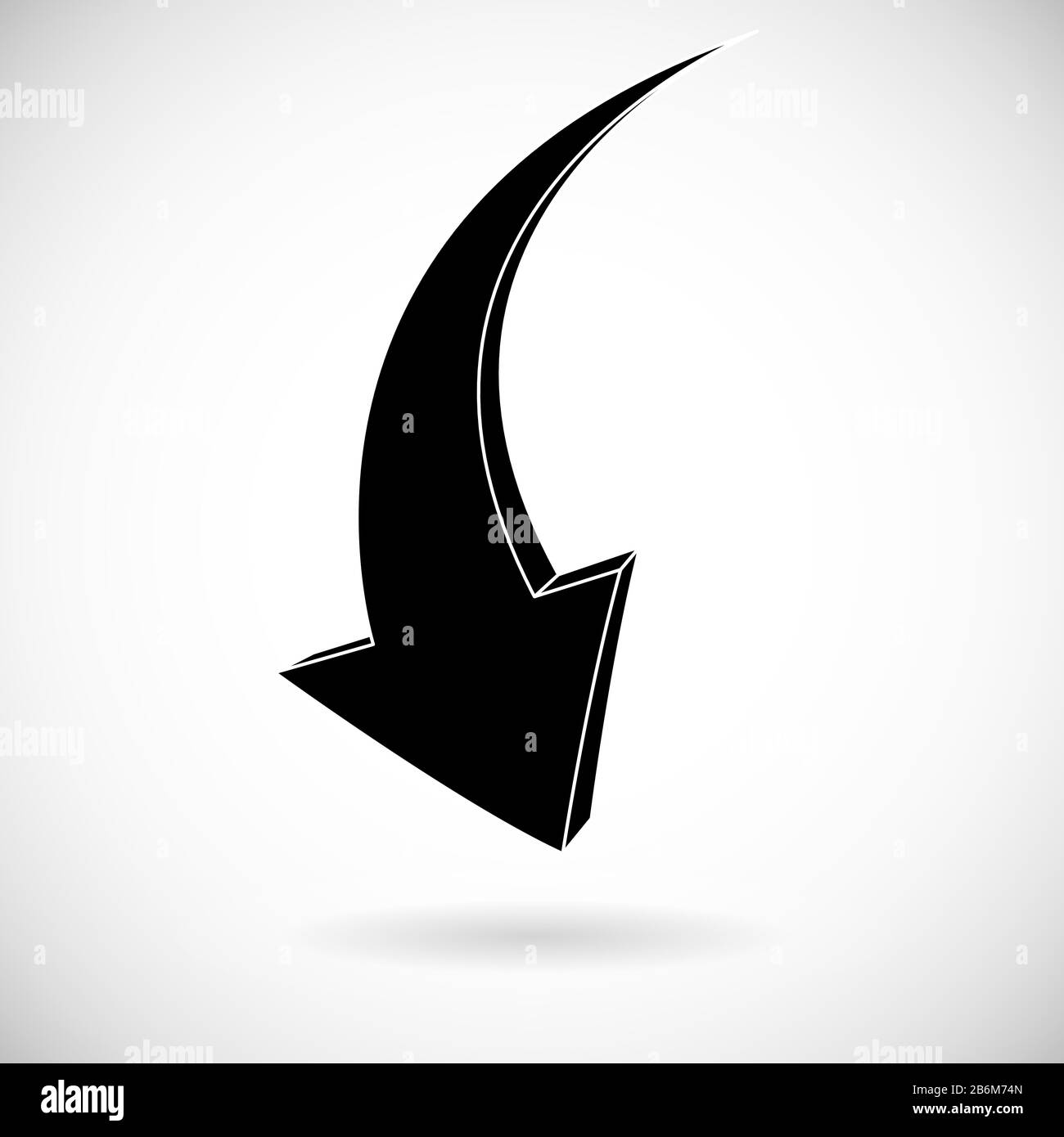 Down arrow. Black flat icon Stock Vector Image & Art - Alamy