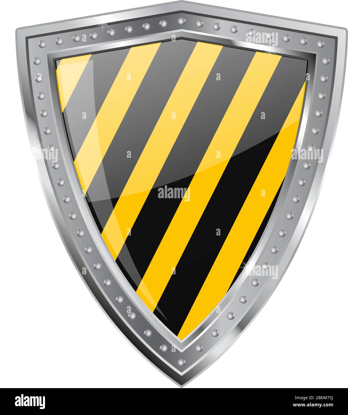 Metal Shield. Emblem under construction Stock Vector Image & Art - Alamy