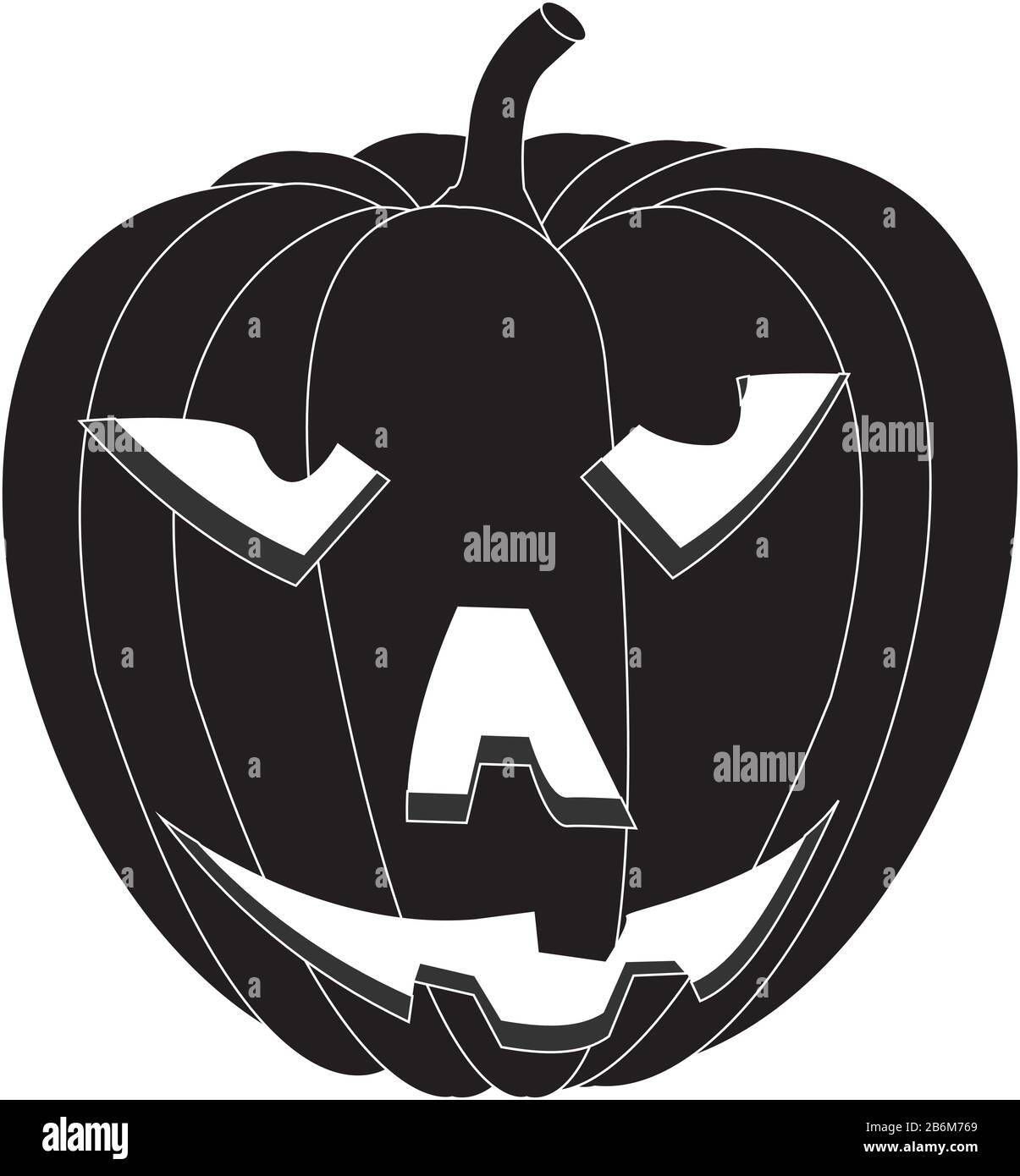 Halloween scary face carved Stock Vector Images - Alamy