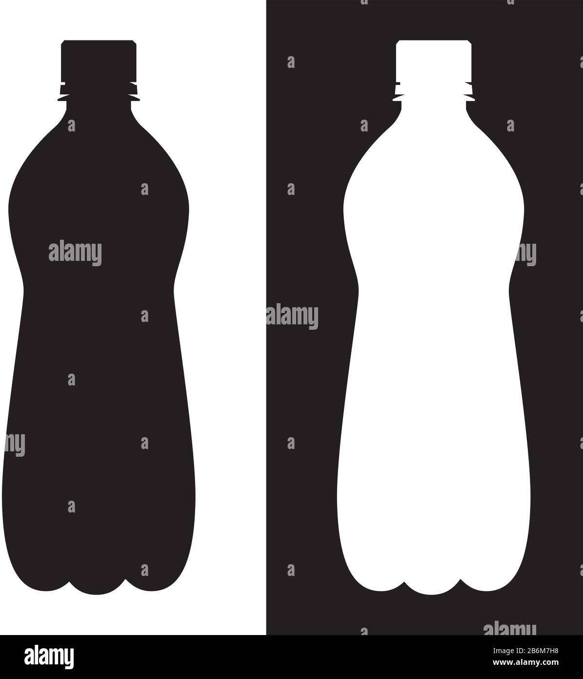 Plastic bottle water black Stock Vector Images - Alamy