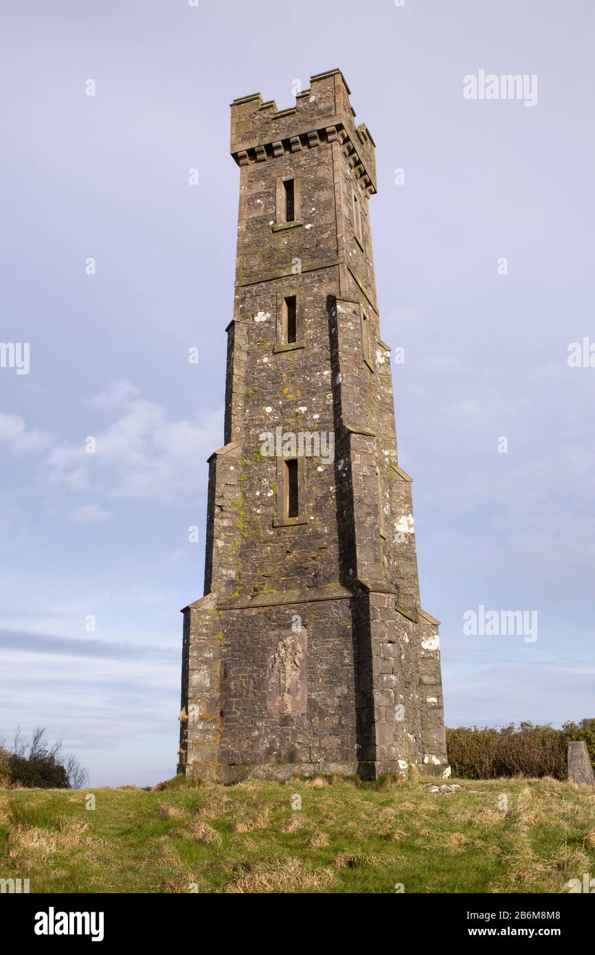A castellated tower on top of Tor of Craigoch (Iron Age Hill Fort ...